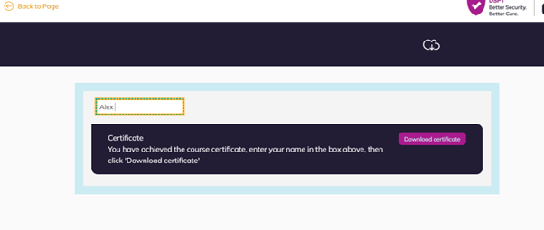 Finish and get a certificate - Digital Care Hub